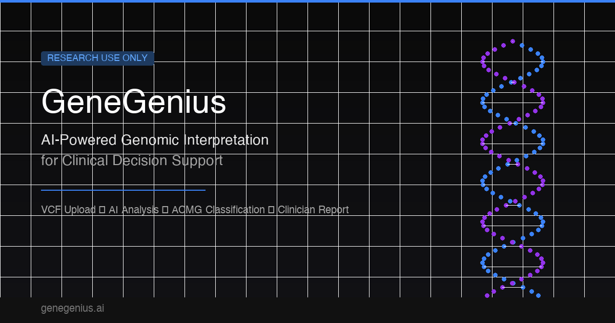 GeneGenius | AI-Powered Genomic Interpretation Platform